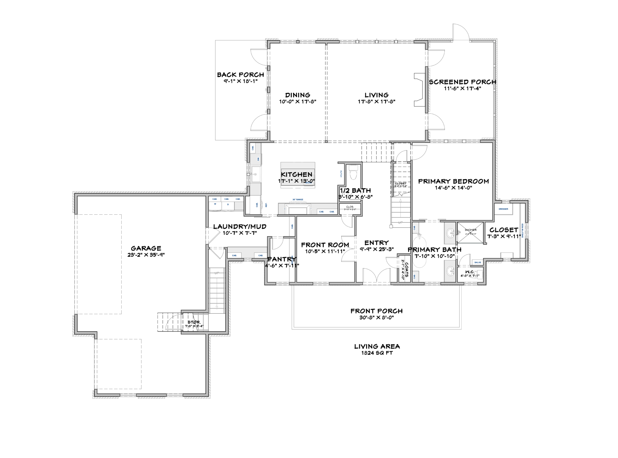 Live Oak Farmhouse Floor Plan ⋆ Owner-Builder Program & House Plans ...