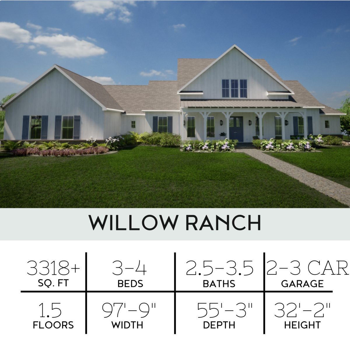 Willow Ranch Floor Plan ⋆ Owner-Builder Program & House Plans - Century ...