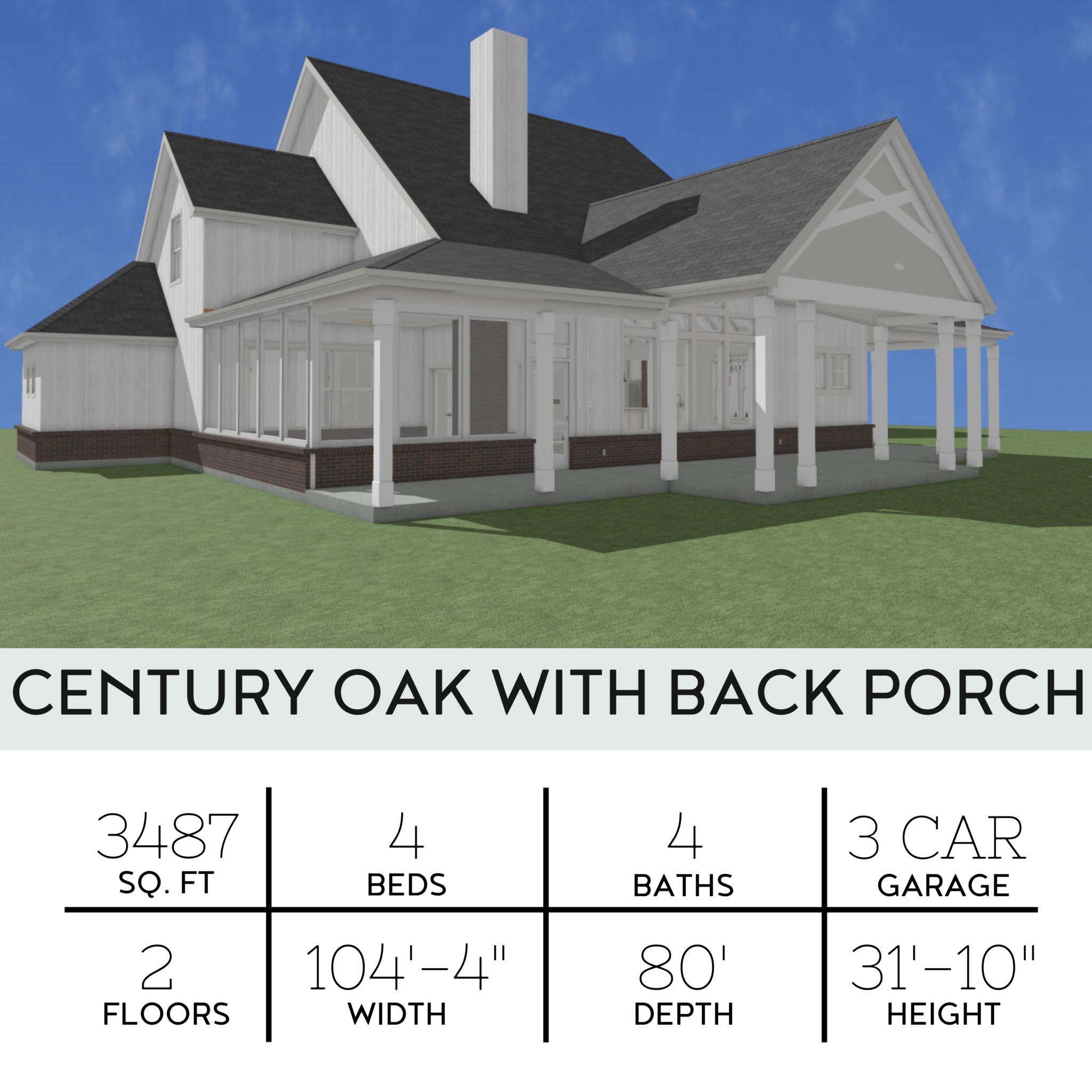 COF - Back Porch ⋆ Owner-Builder Program & House Plans - Century Oak ...