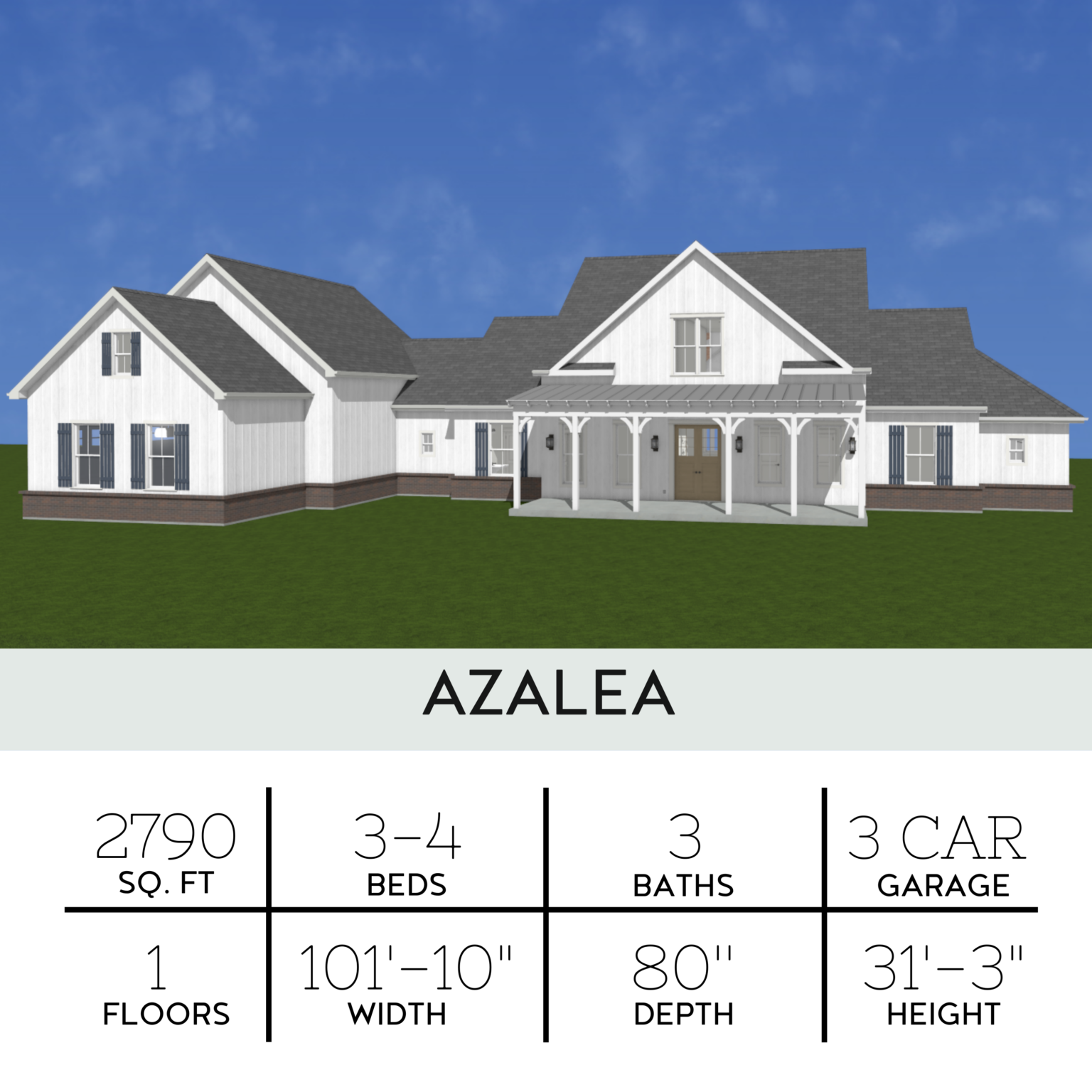 Azalea Floor Plan ⋆ Owner-Builder Program & House Plans - Century Oak Farmhouse